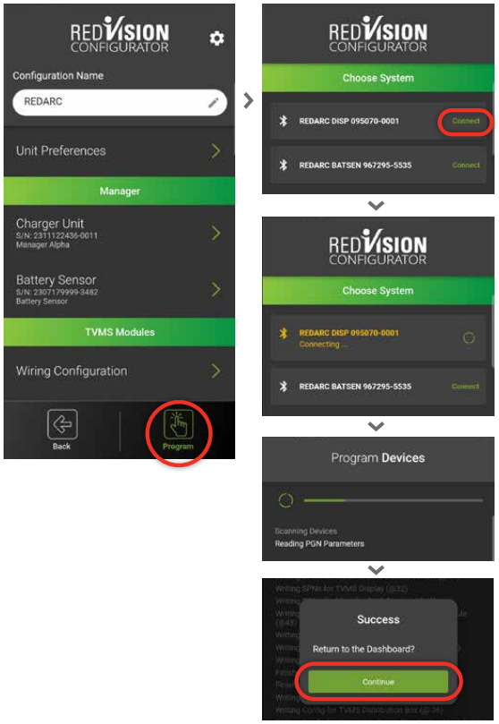 Applying a RedVision system configuration to the RedVision display ...