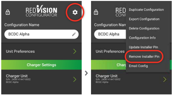 RedVision system end-user lockout feature with pin code – Help Centre